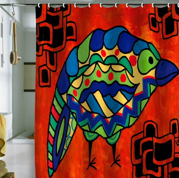 Bright Shower Curtains | In Seven Colors - Colorful Designs Pictures ...