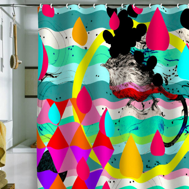 Bright Shower Curtains | In Seven Colors - Colorful Designs Pictures ...