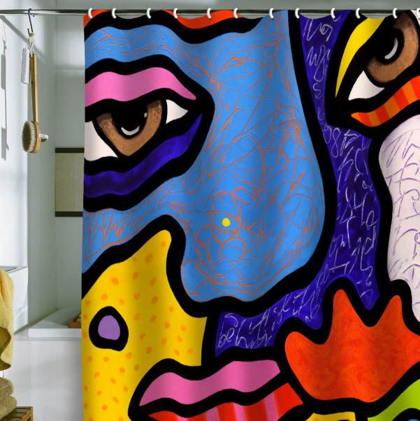 Bright Shower Curtains | In Seven Colors - Colorful Designs Pictures ...